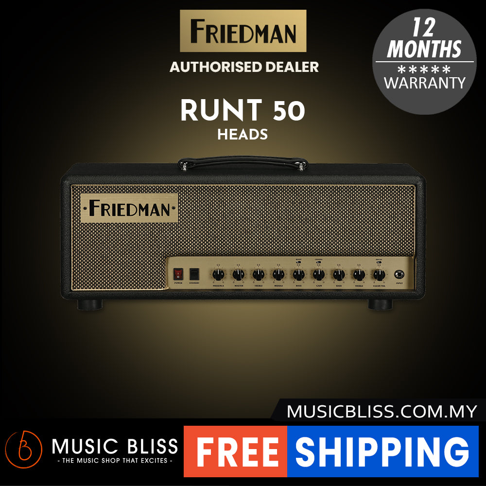 Friedman Runt-50 - 50-watt Tube Head | Music Bliss Malaysia
