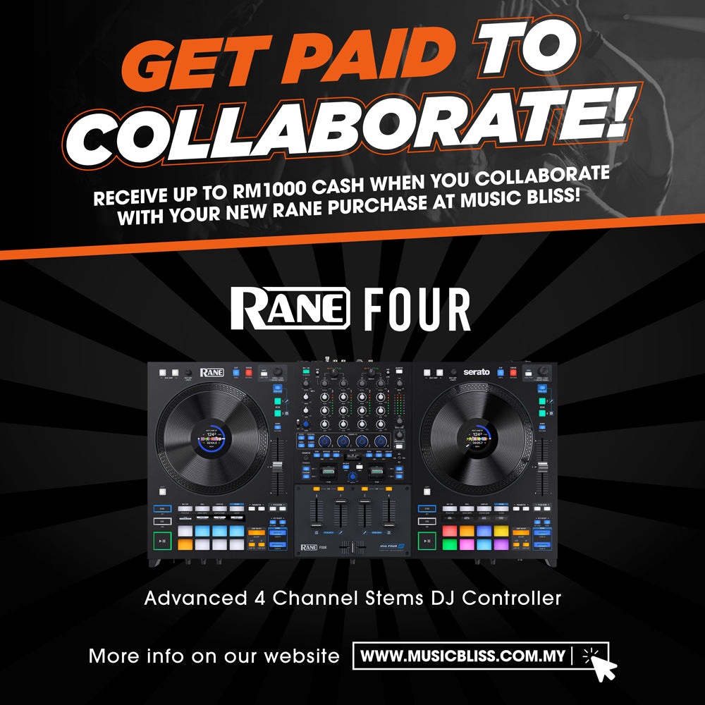 Rane Four 4-channel Stems DJ Controller - 8.5" Jog Wheels with displays ...