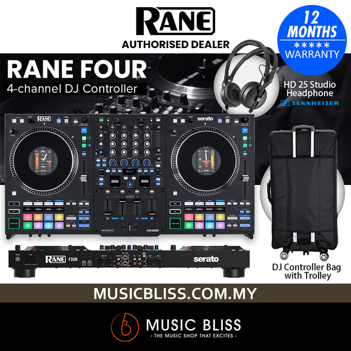 Rane Four 4-channel Stems DJ Controller - 8.5" Jog Wheels with displays ...