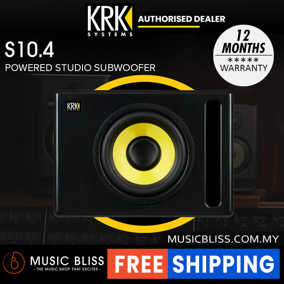 KRK S10.4 10" Powered Studio Subwoofer (S-10.4) | Music Bliss Malaysia