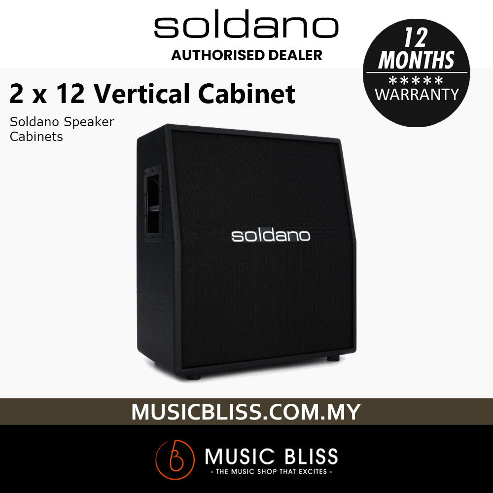 Soldano 212 Vertical Cabinet 2x12" Extension Cabinet - Black | Music ...