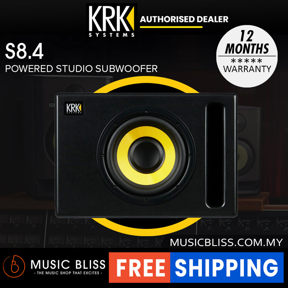 KRK S8.4 8" Powered Studio Subwoofer (S-8.4) | Music Bliss Malaysia