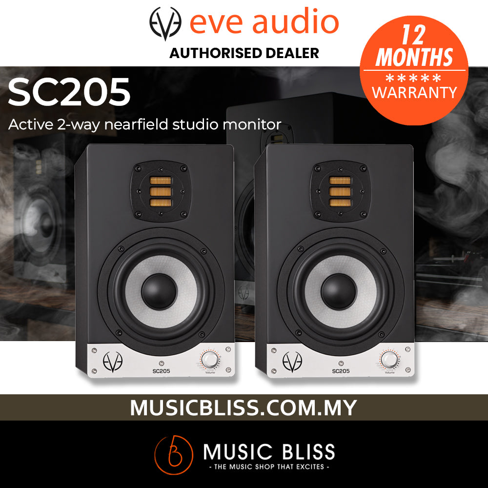 EVE Audio SC205 2-way 5" Nearfield Active Studio Monitor - Pair | Music ...