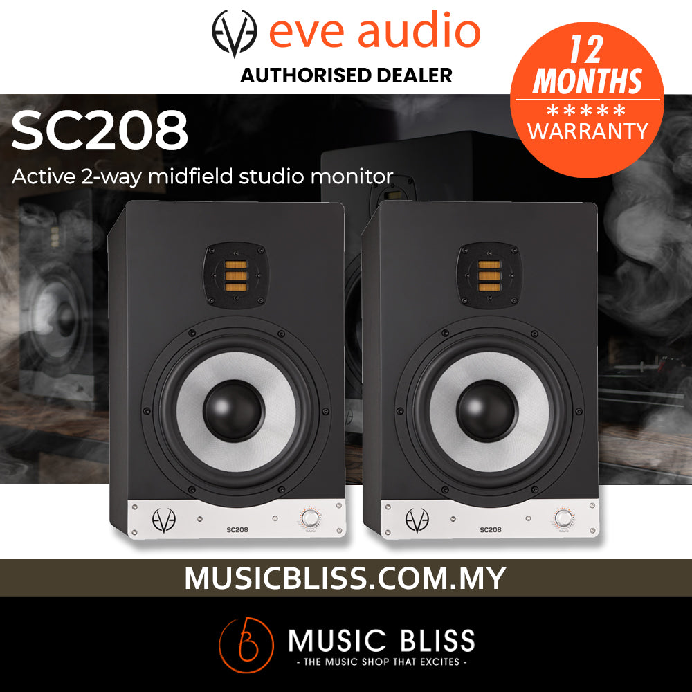 EVE Audio SC208 2-way 8" Nearfield Active Studio Monitor - Pair | Music ...