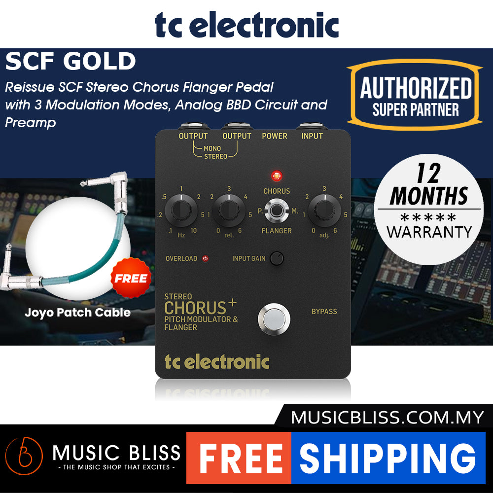 TC Electronic SCF Gold Stereo Chorus Flanger | Music Bliss Malaysia