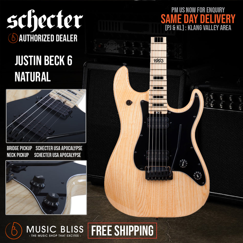 Schecter Justin Beck 6 Signature Electric Guitar - Natural | Music ...