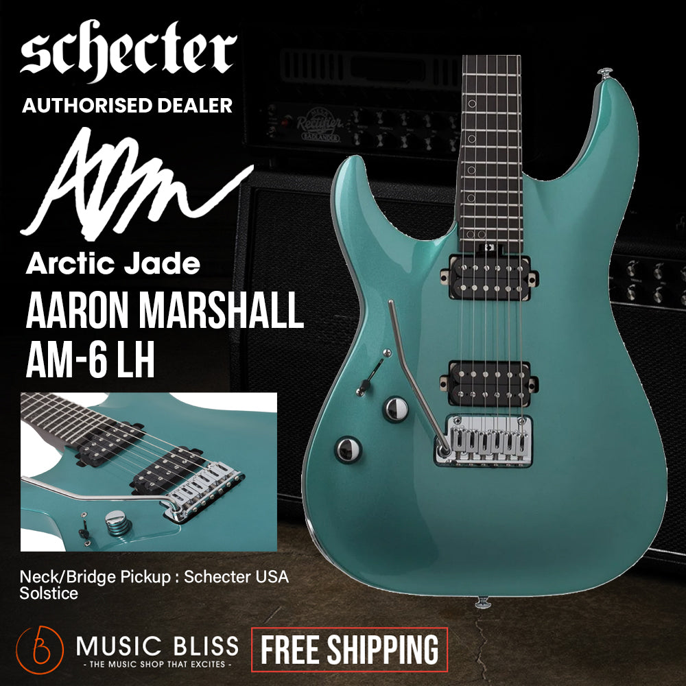 Schecter Aaron Marshall AM-6 Left-Handed Electric Guitar - Arctic Jade ...