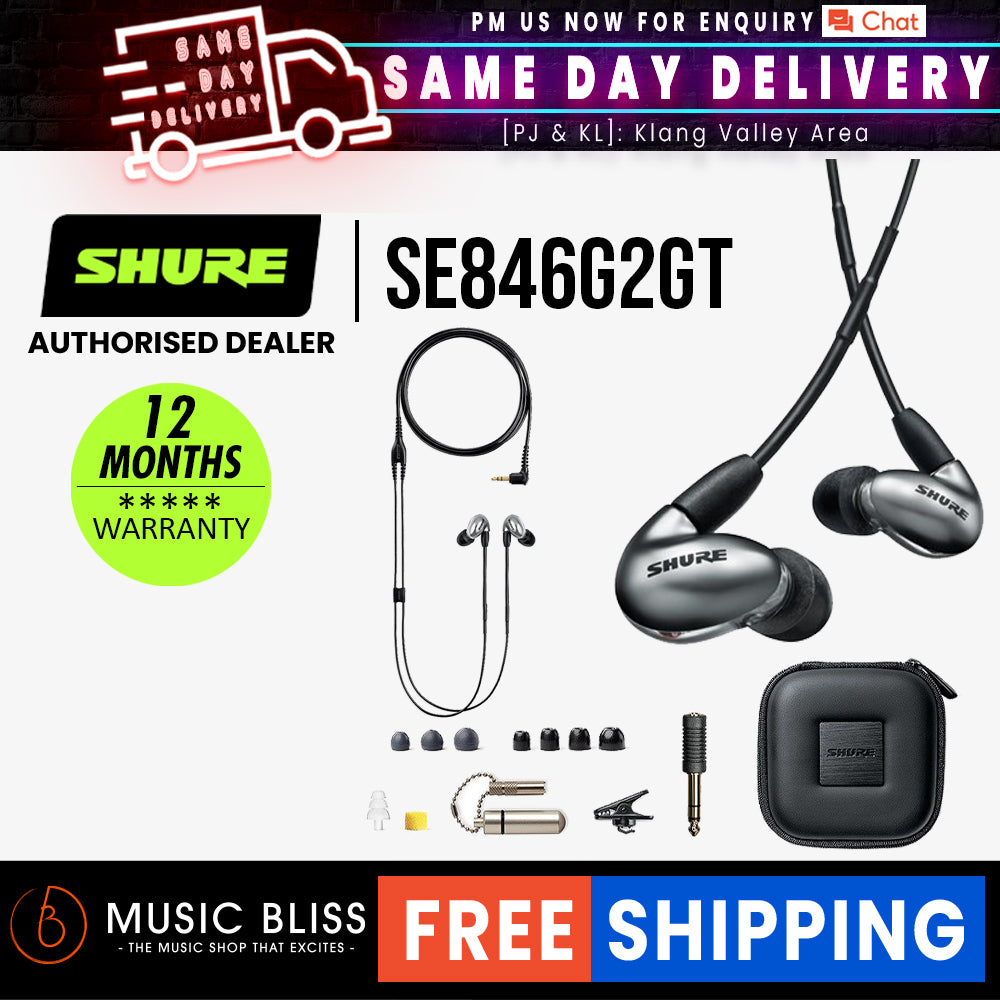 Shure SE846 Gen 2 Sound Isolating Earphones - Graphite (SE-846G2 / SE ...