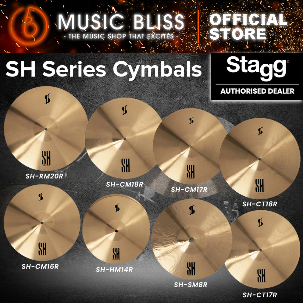 Stagg SH-CT B20 Hand Hammered Regular Thin Crash Cymbal - 17" / 18 ...