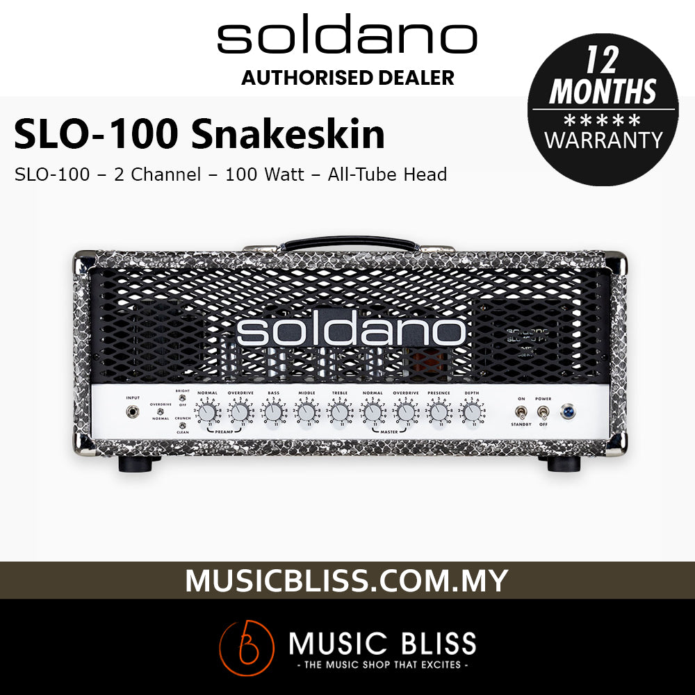 Soldano SLO-100 Super Lead Overdrive 100-watt Tube Head - Snake Skin with Metal Grille | Music ...