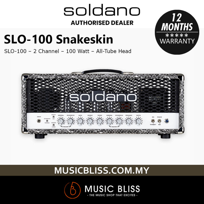 Soldano SLO-100 Super Lead Overdrive 100-watt Tube Head - Snake Skin with Metal Grille | Music ...