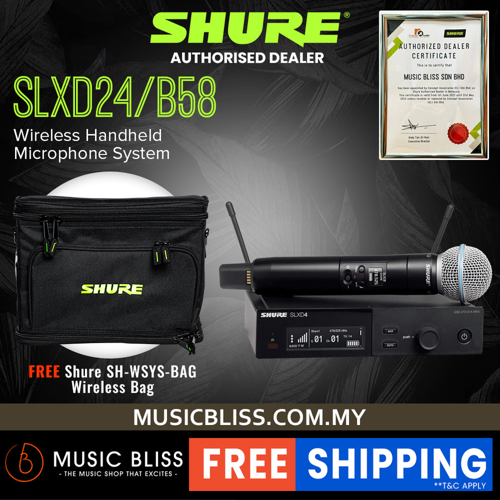 Shure SLXD24/B58 Wireless System with Beta 58A Handheld Transmitter | Music Bliss Malaysia