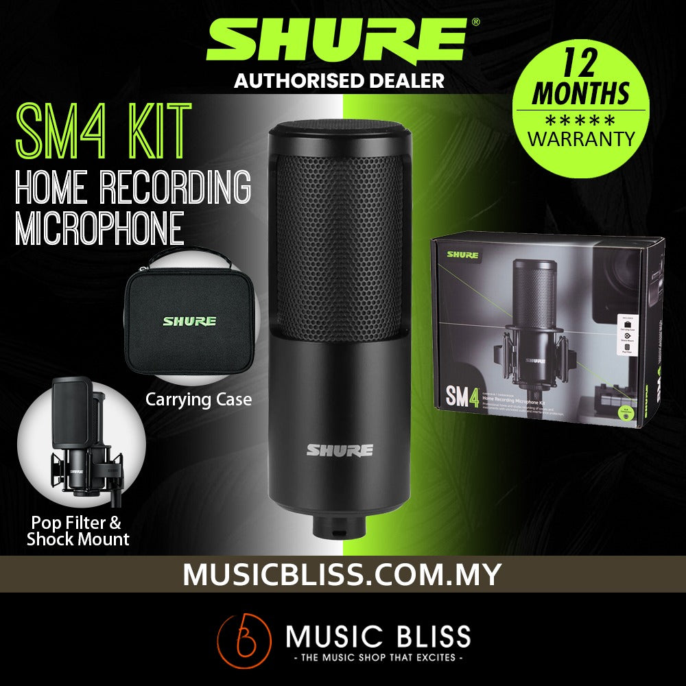 Shure SM4 Dual-diaphragm Condenser Home Recording Microphone Kit ...