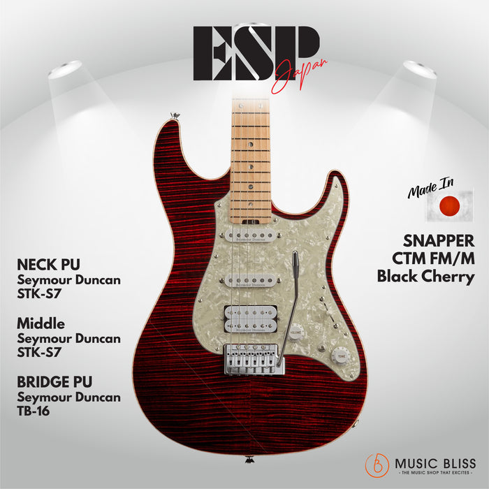 ESP Original SNAPPER-CTM FM/M - Black Cherry [MIJ - Made in Japan] | Music Bliss Malaysia