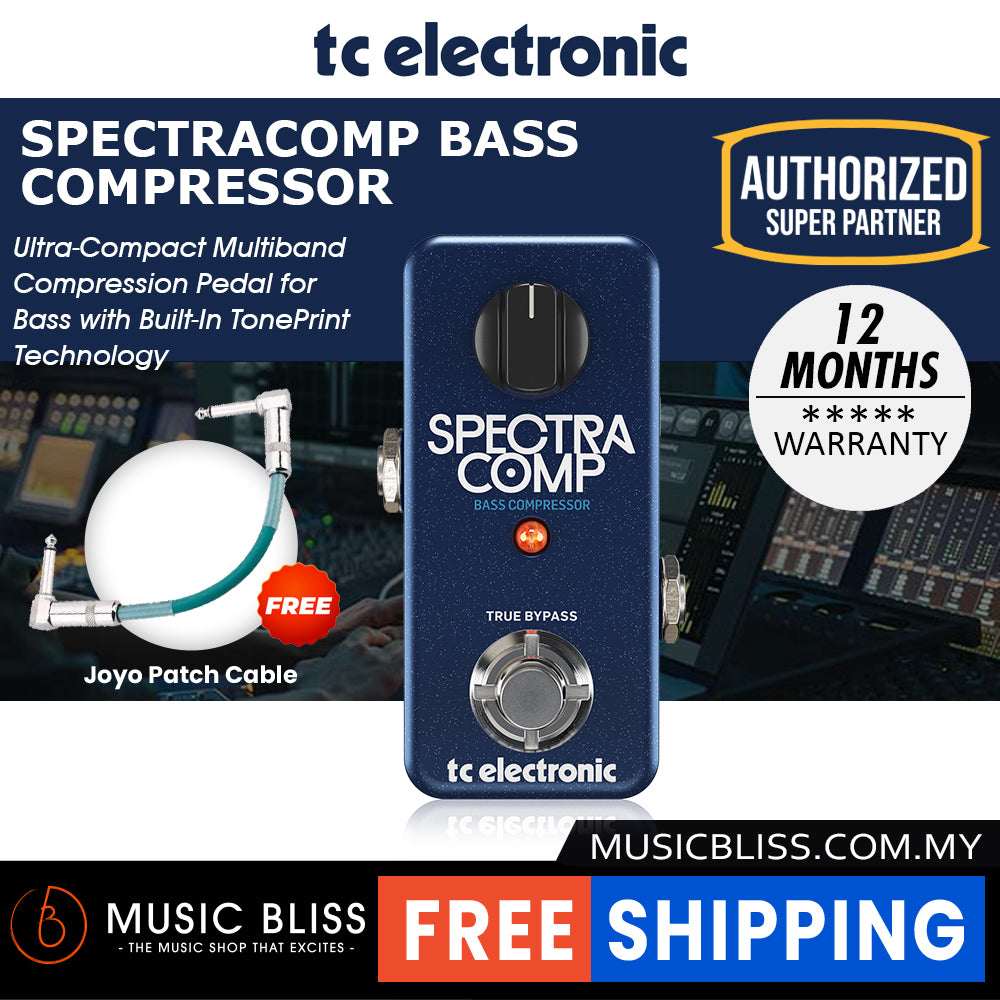 TC Electronic SpectraComp Mini Bass Compressor Pedal | Music Bliss Malaysia