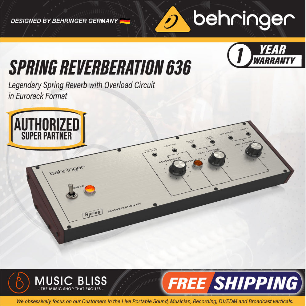 Behringer Spring Reverberation 636 Spring Reverb | Music Bliss Malaysia