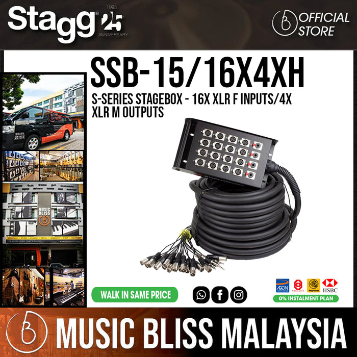 Stagg SSB-15/16X4XH S-Series Stagebox - 16x XLR F Inputs/4x XLR M ...
