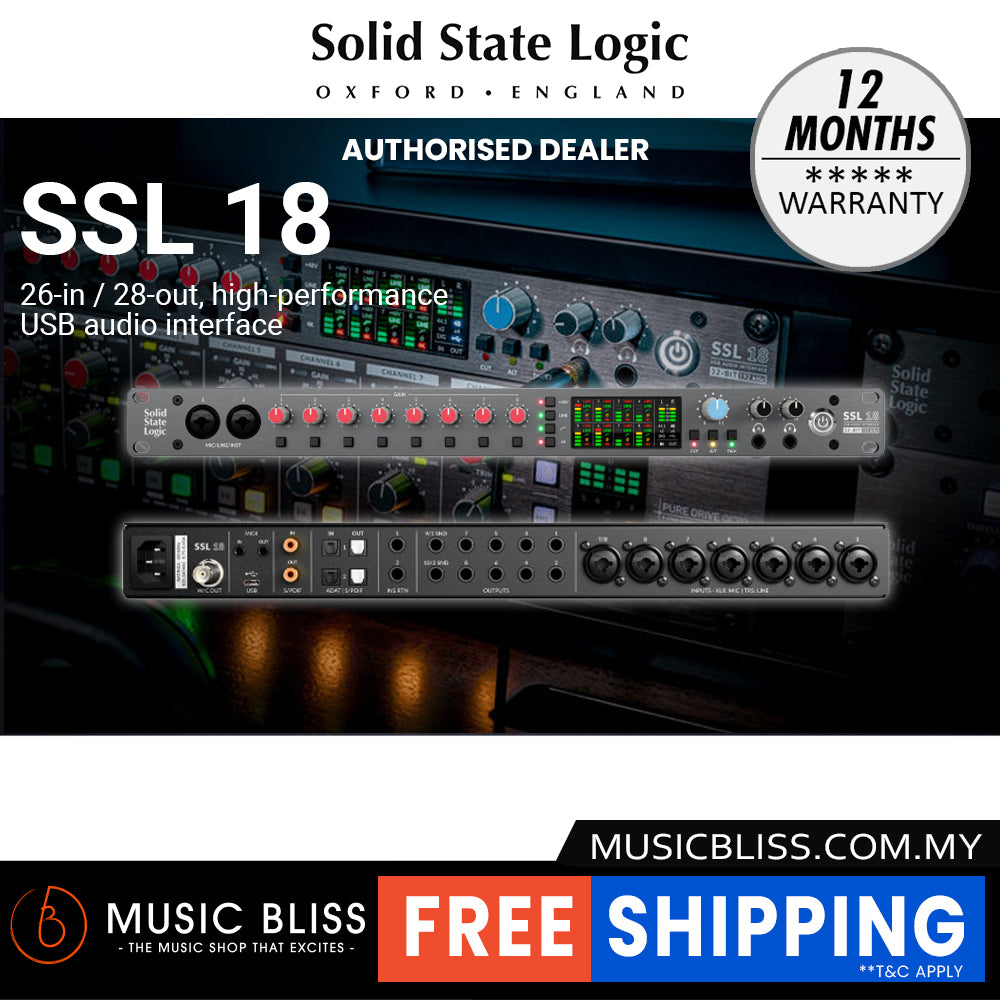 Solid State Logic SSL 18 USB Audio Interface | Music Bliss Malaysia