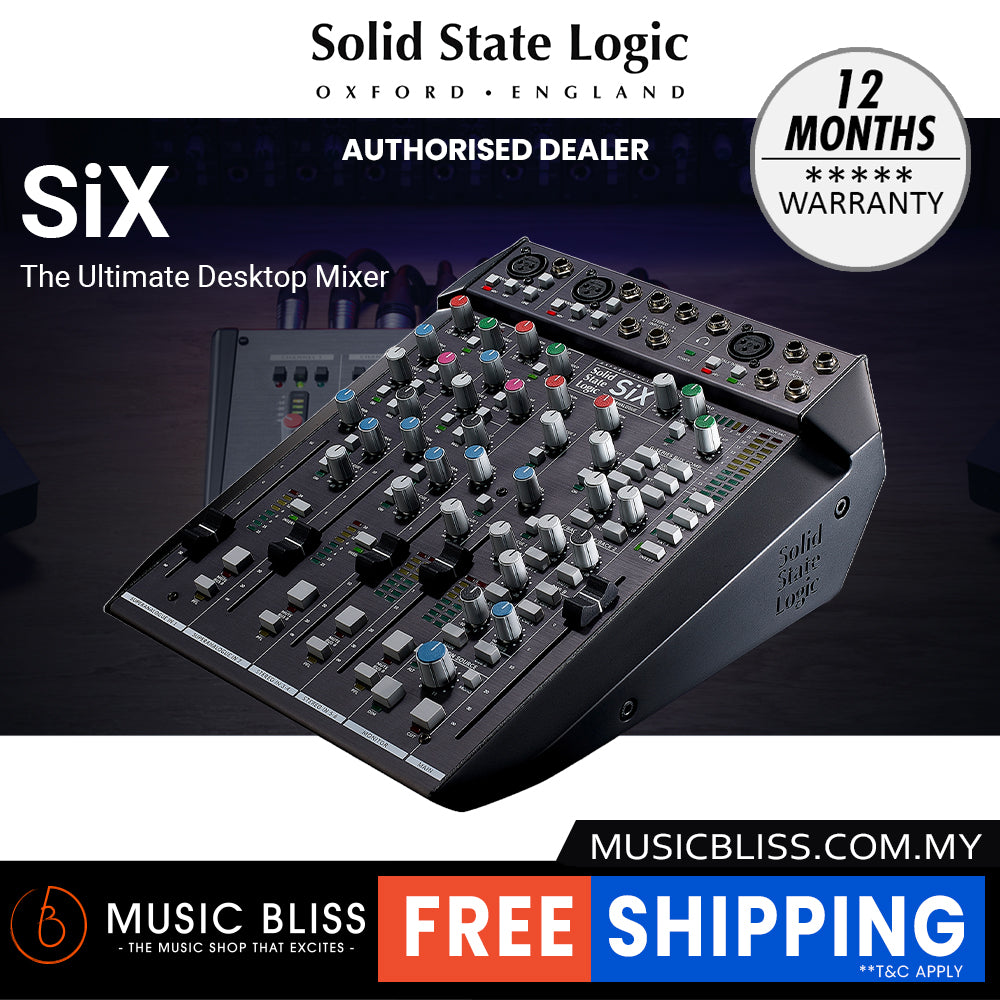 Solid State Logic SiX 6-Channel Desktop Analog Mixer | Music Bliss Malaysia