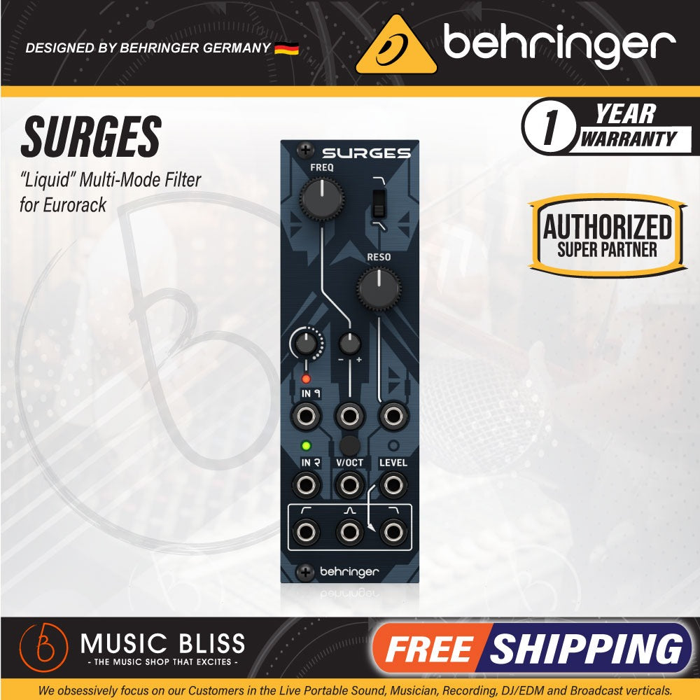 Behringer Surges "Liquid" Multimode Filter Eurorack Module | Music Bliss Malaysia