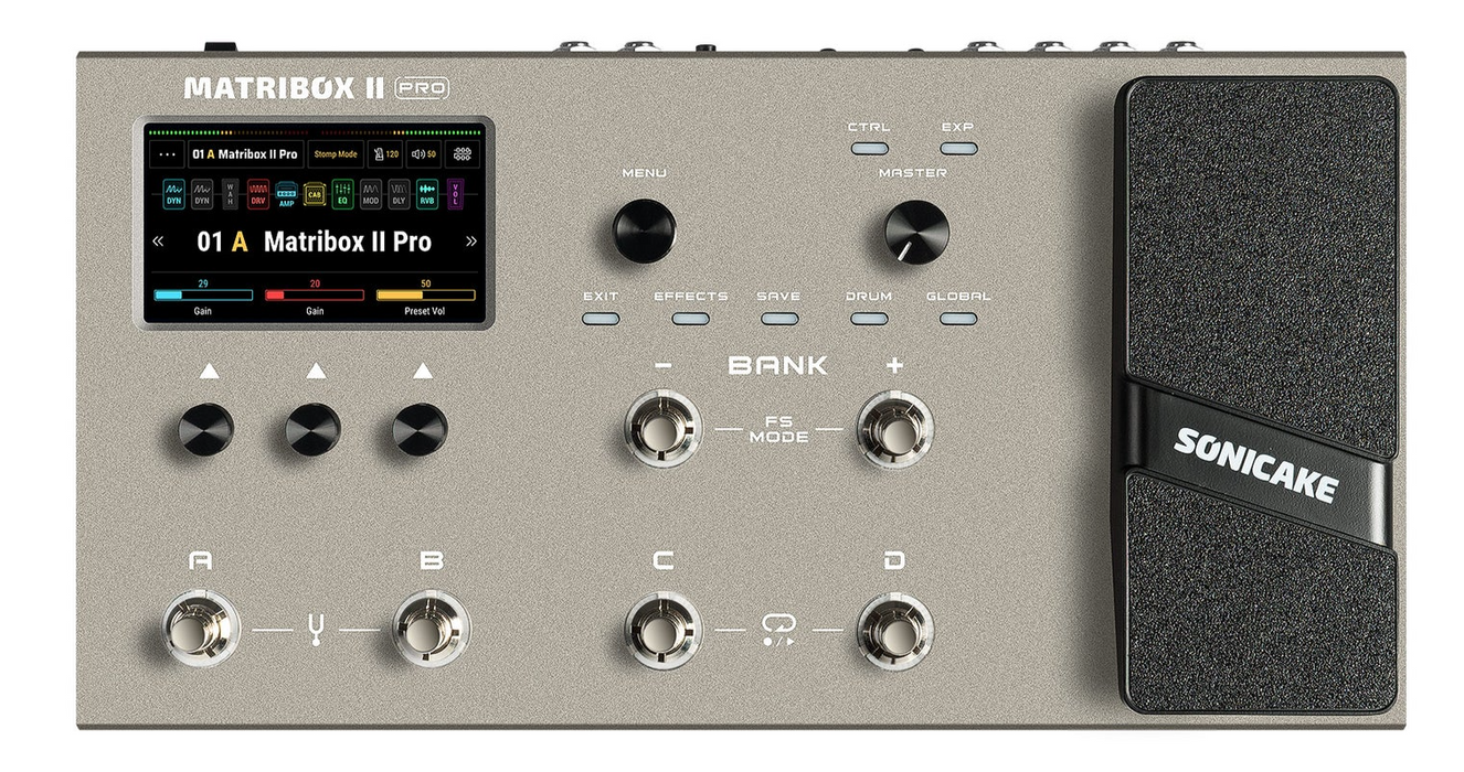 Sonicake QME-200 Matribox II Pro Multi Effects Processor Pedal | Music Bliss Malaysia