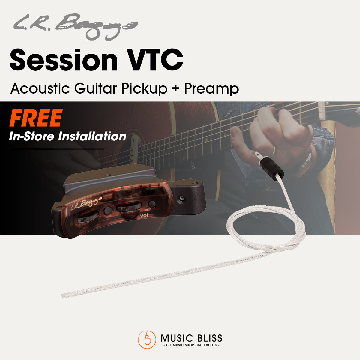 LR Baggs Session-VTC Active Undersaddle Acoustic Pickup (Free In-Store ...