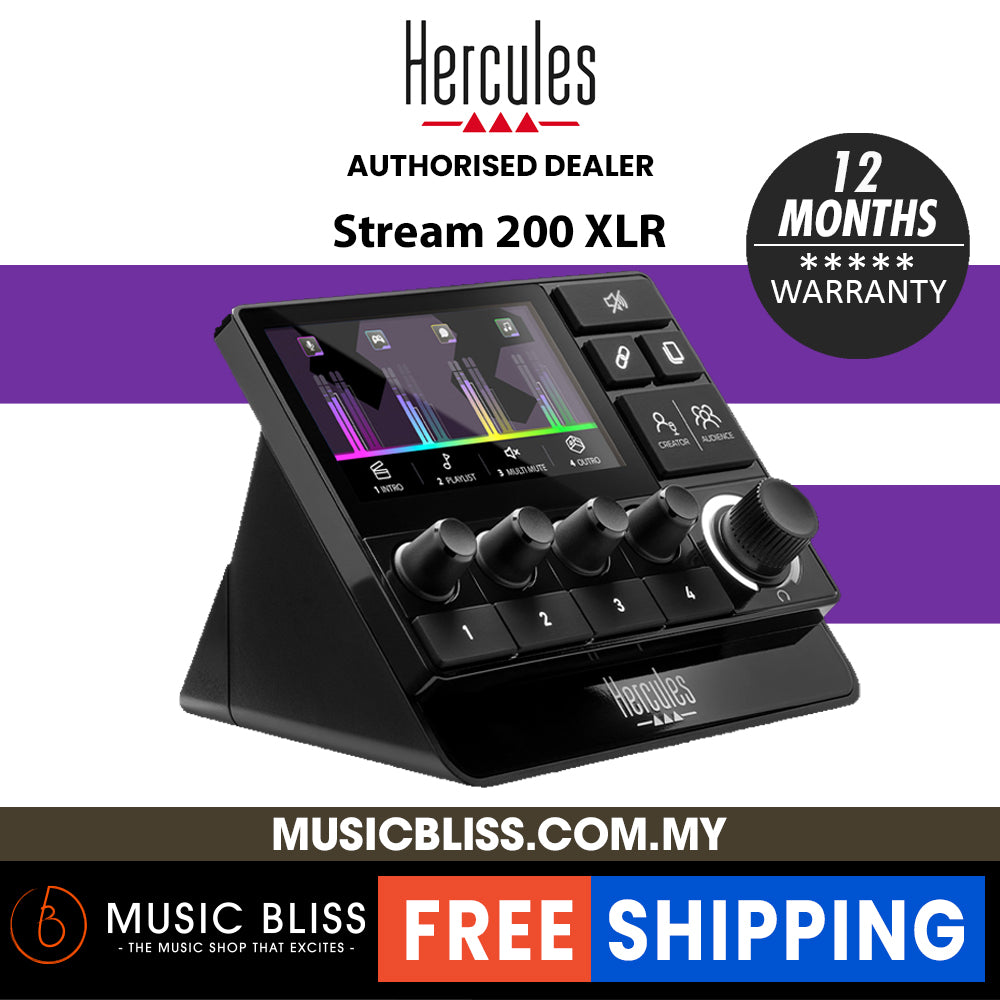 Hercules DJ Stream 200 XLR, Pro Audio Mixer | Music Bliss Malaysia