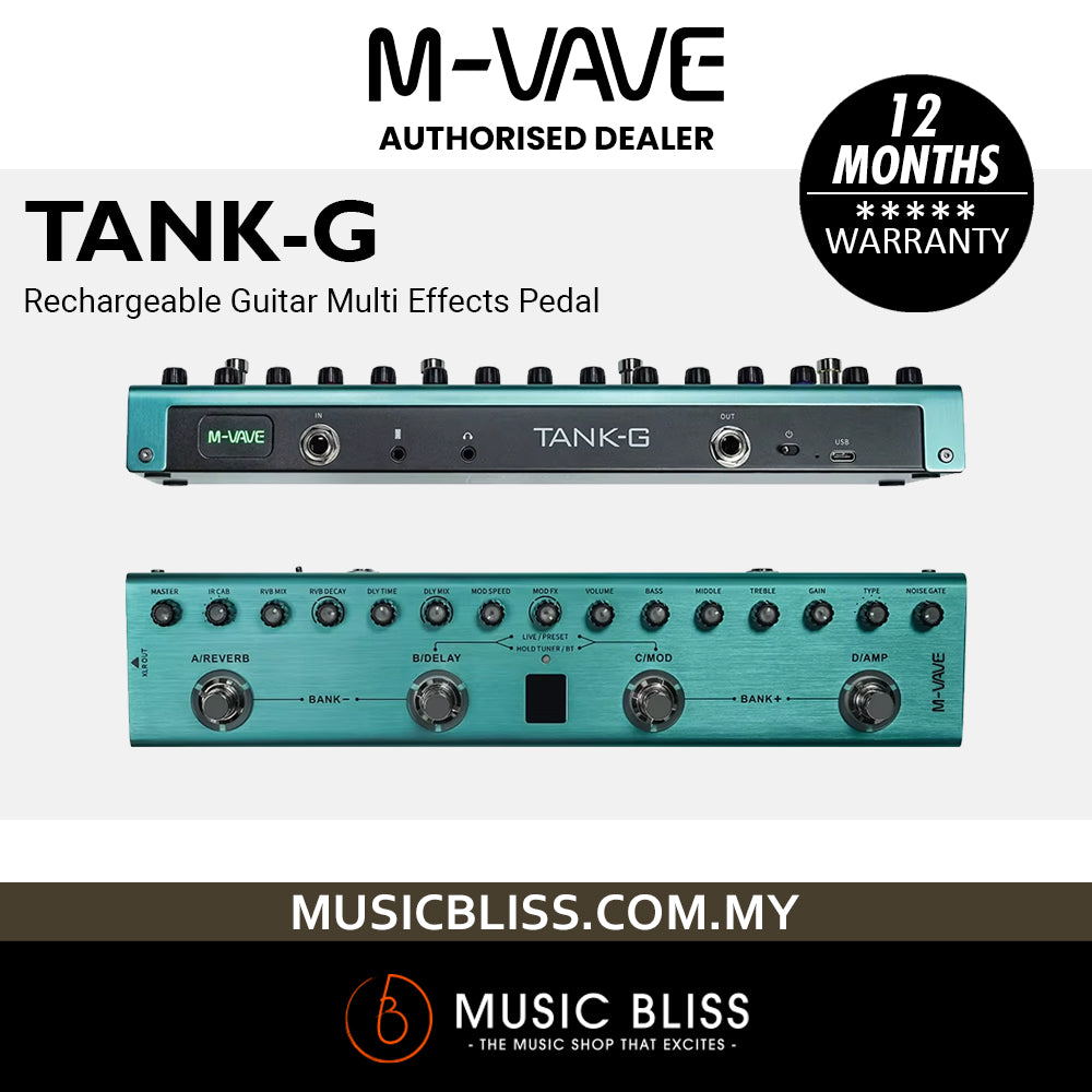 M-VAVE Tank-G Rechargeable Guitar Multi Effects Pedal | Music Bliss ...