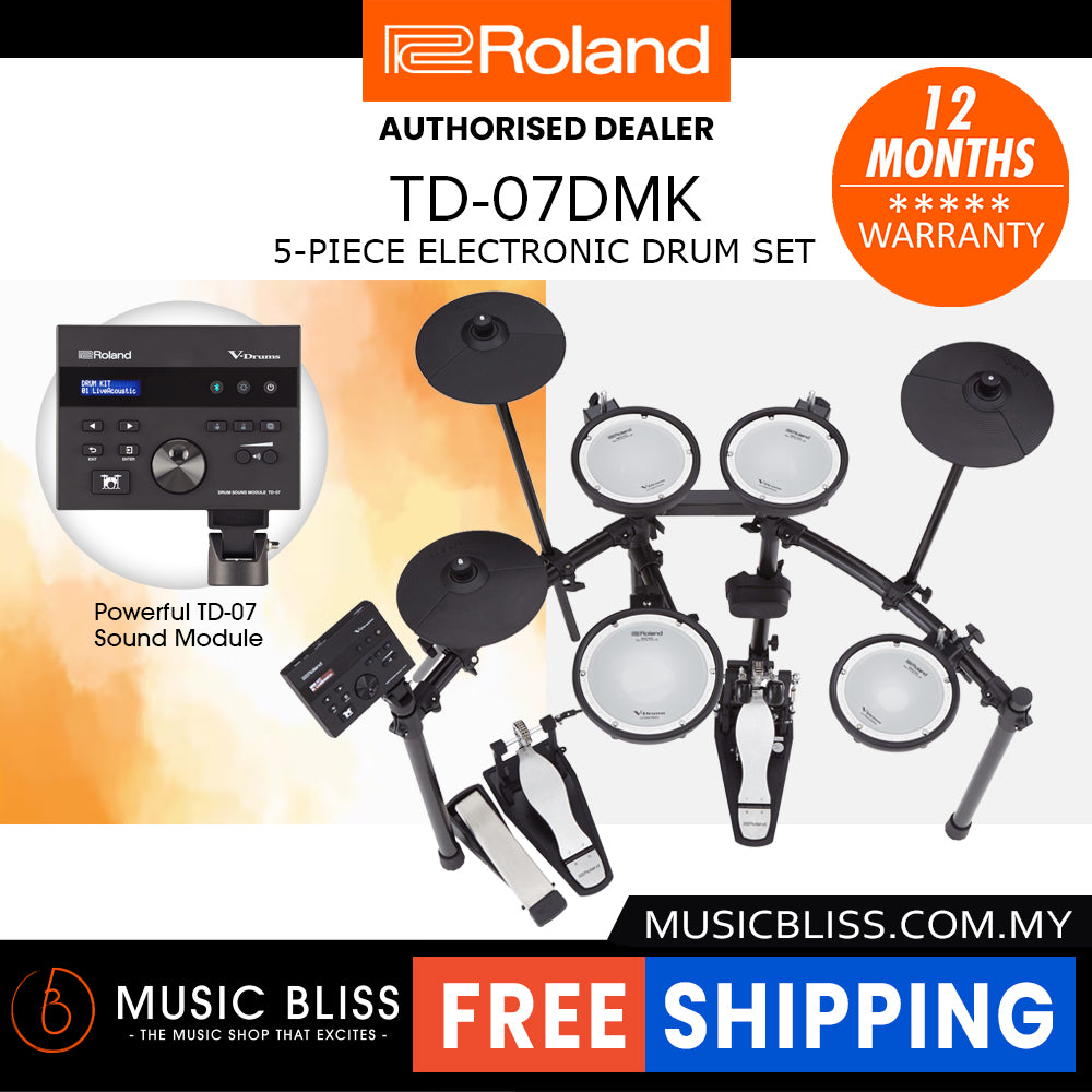 Roland V-Drums TD-07DMK Electronic Drum Set - DRUM KIT (ONLY) (TD07DMK ...