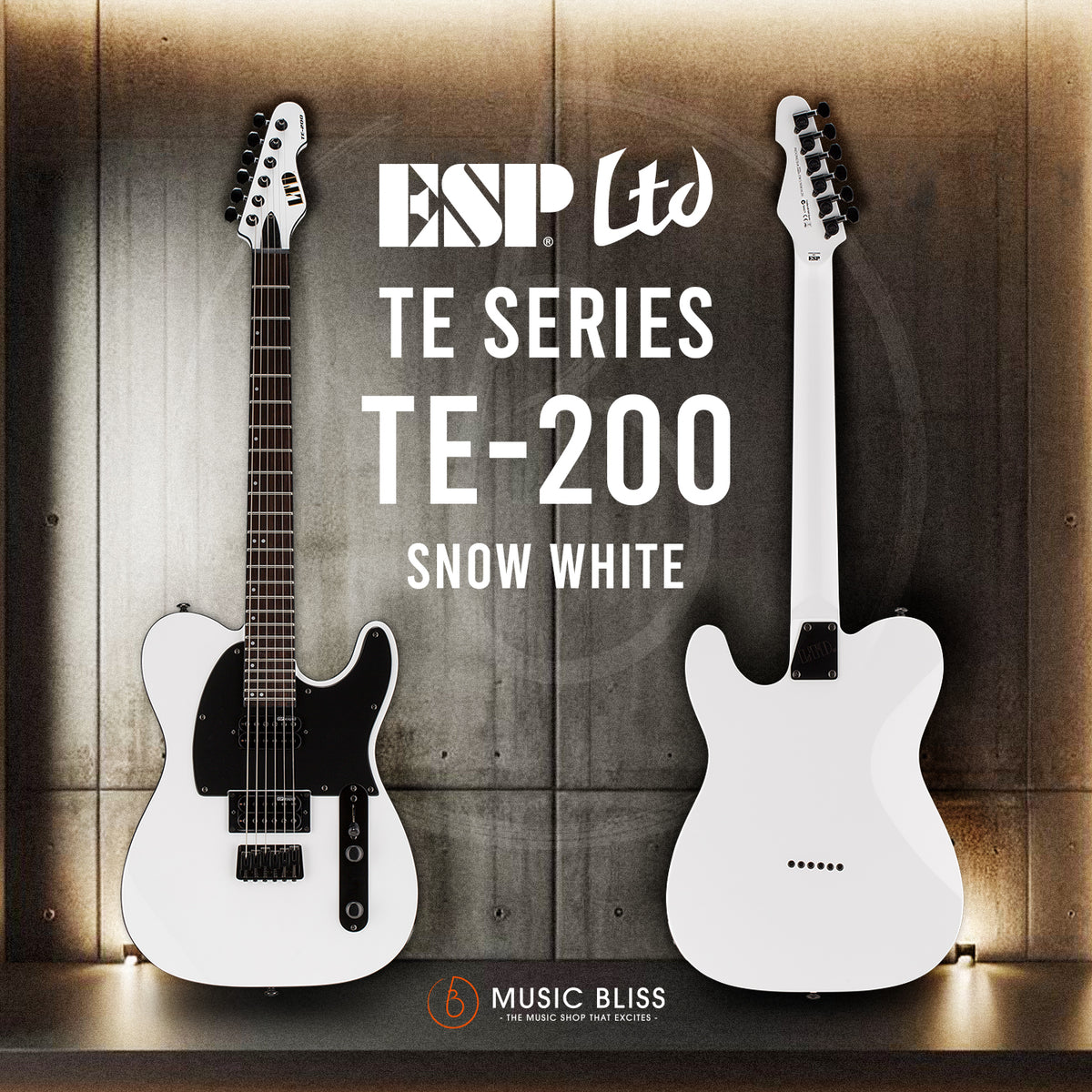 ESP LTD TE-200 Electric Guitar - Snow White (TE200RSW) | Music Bliss ...