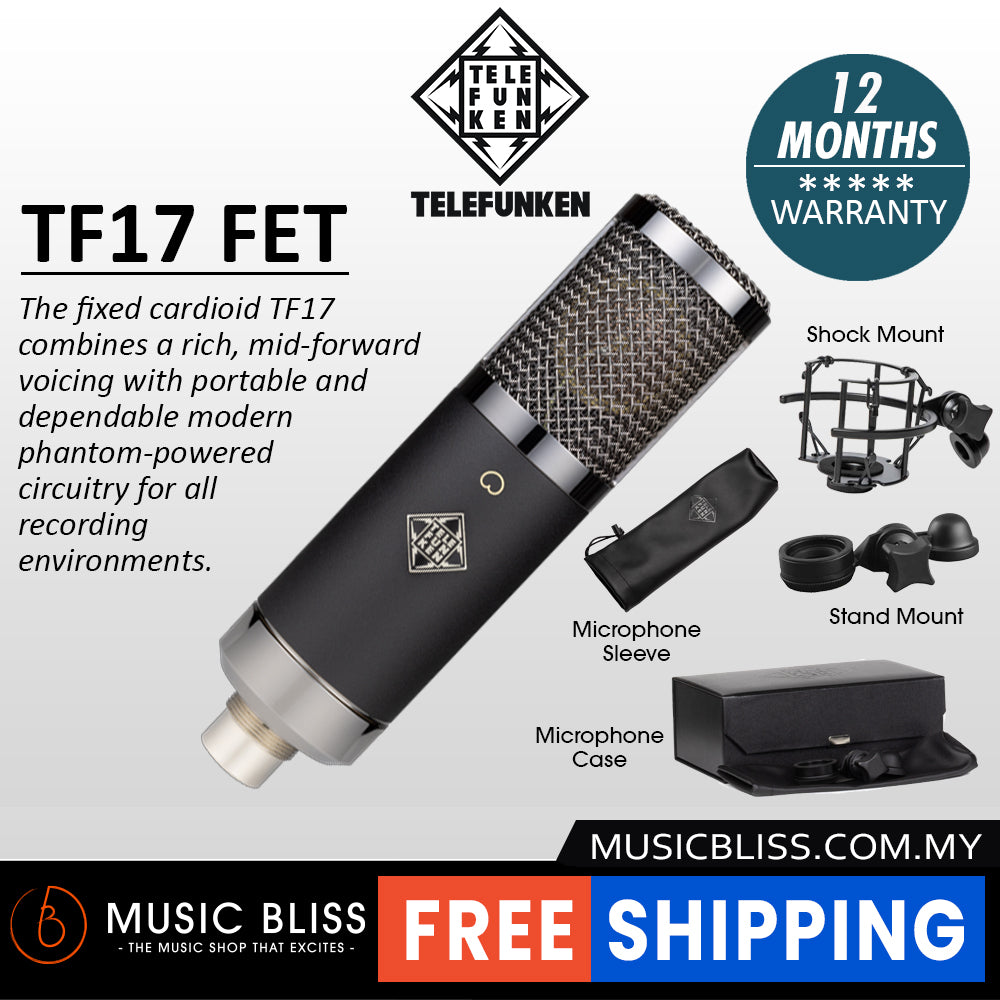 Telefunken TF17 Large-diaphragm FET Condenser Microphone | Music Bliss ...
