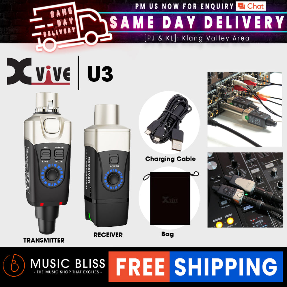 Xvive Audio U3 Microphone Wireless System (U-3) | Music Bliss Malaysia