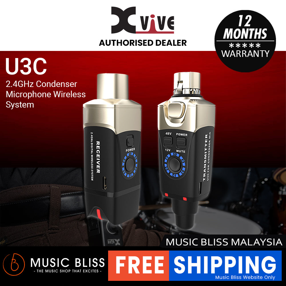 Xvive U3C 2.4GHz Condenser Microphone Wireless System (U-3C) | Music ...