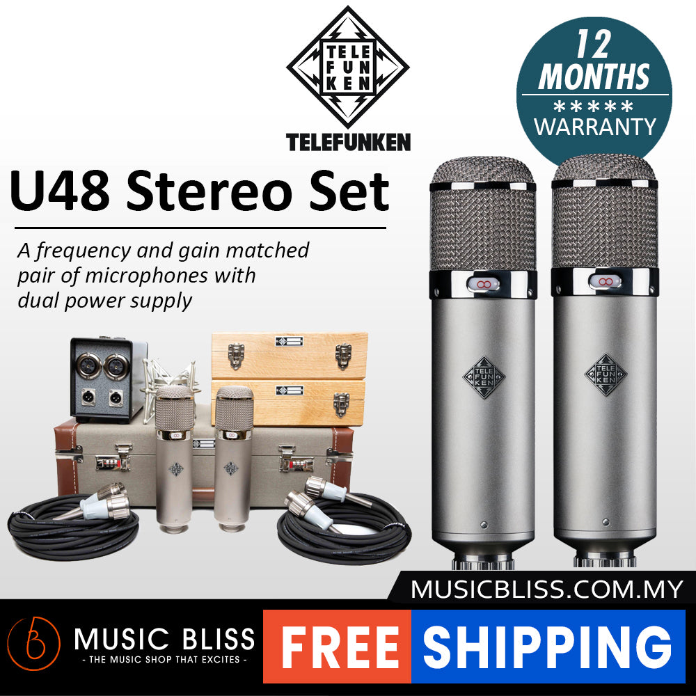 Telefunken U48 Microphone Stereo Set Large Diaphragm Tube Condenser ...