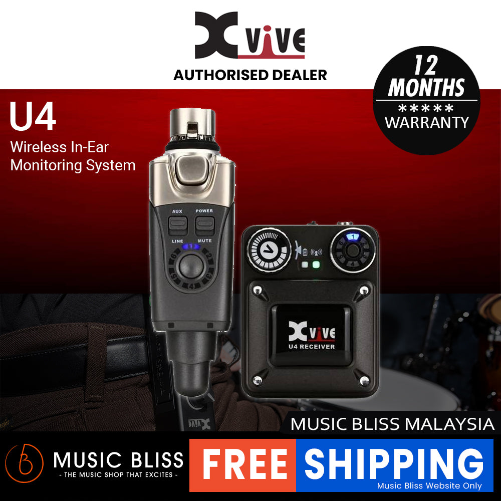 Xvive U4 Wireless In-Ear Monitoring System (U-4) | Music Bliss Malaysia
