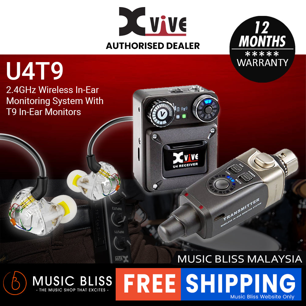 Xvive U4T9 2.4GHz Wireless In-Ear Monitoring System With T9 In-Ear Monitors (U4T9) | Music Bliss ...