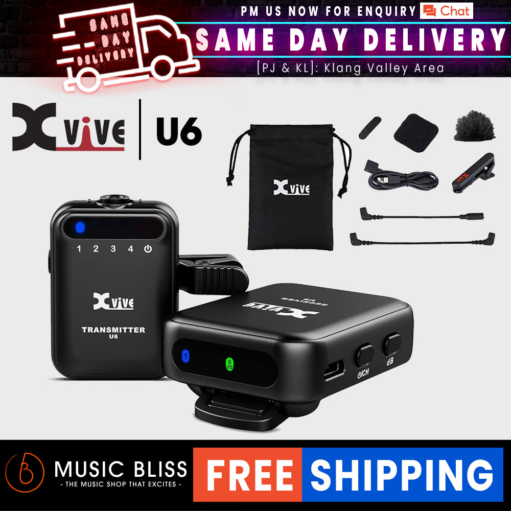 Xvive U6 Compact Wireless Mic System for DSLR Camera | Music Bliss Malaysia