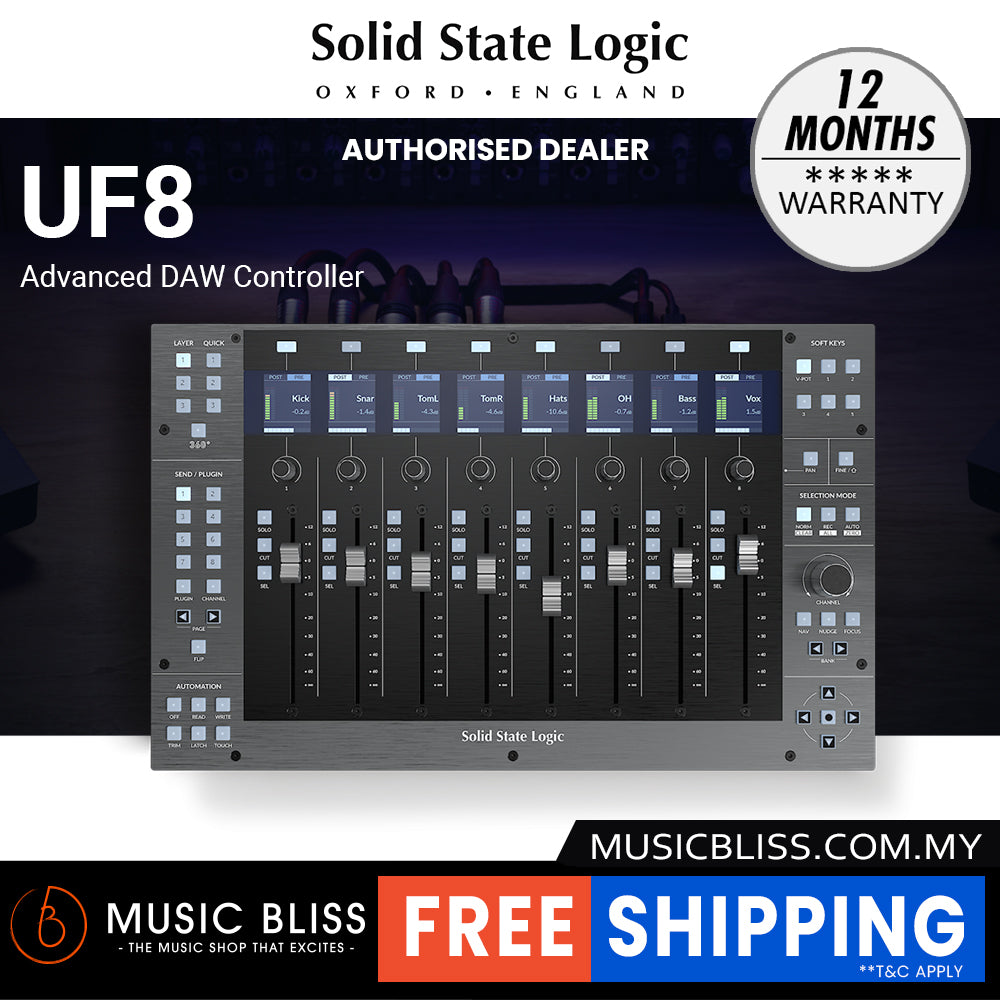Solid State Logic UF8 Advance DAW Controller | Music Bliss Malaysia