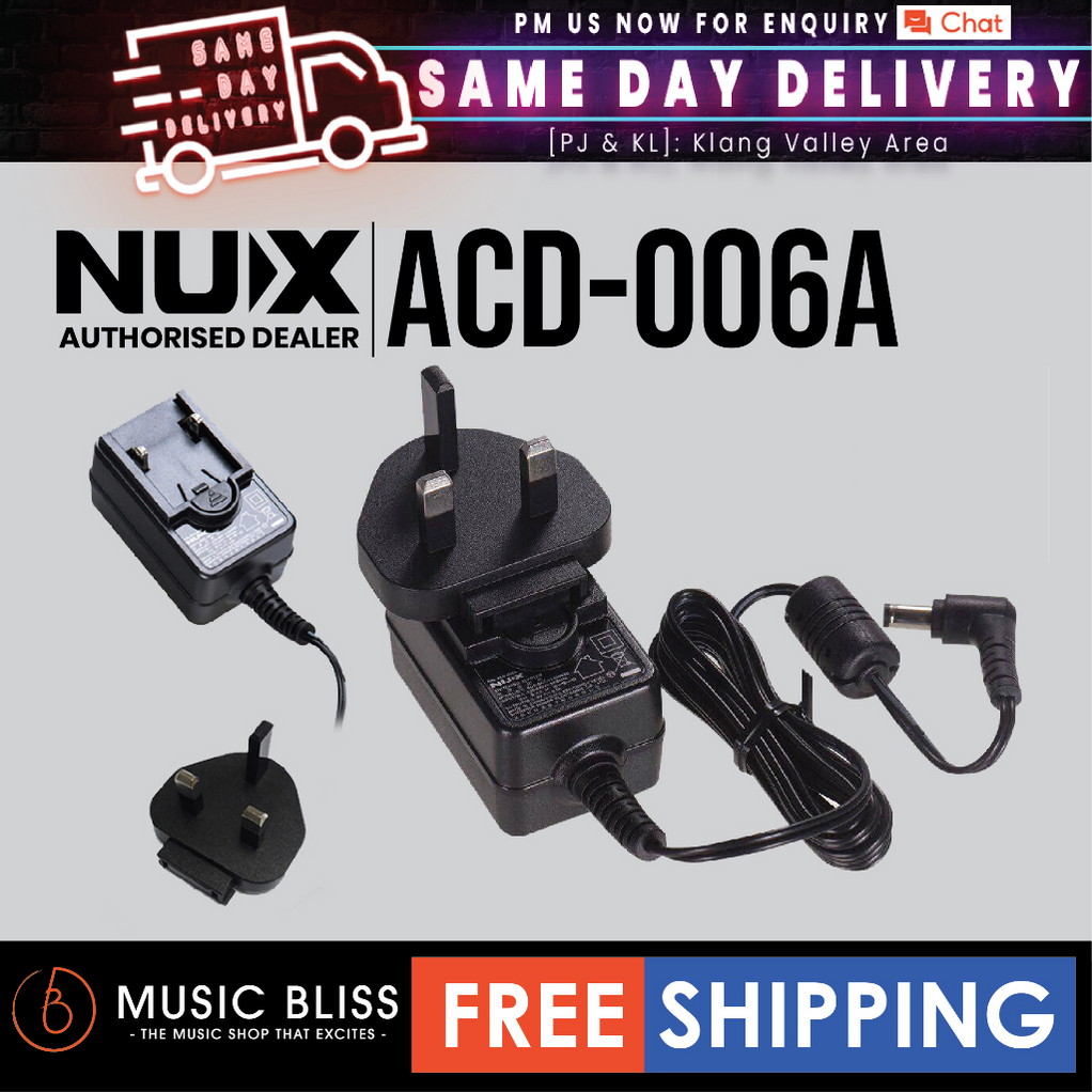 NUX ACD-006A 9V 500mA Switching Power Supply (ACD006A) | Music Bliss Malaysia