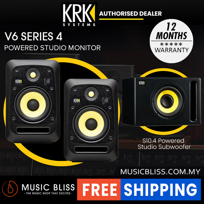 Studio Monitor KRK V6S4 V Series 6.5 Inch Powered Reference Speaker (V6 ...