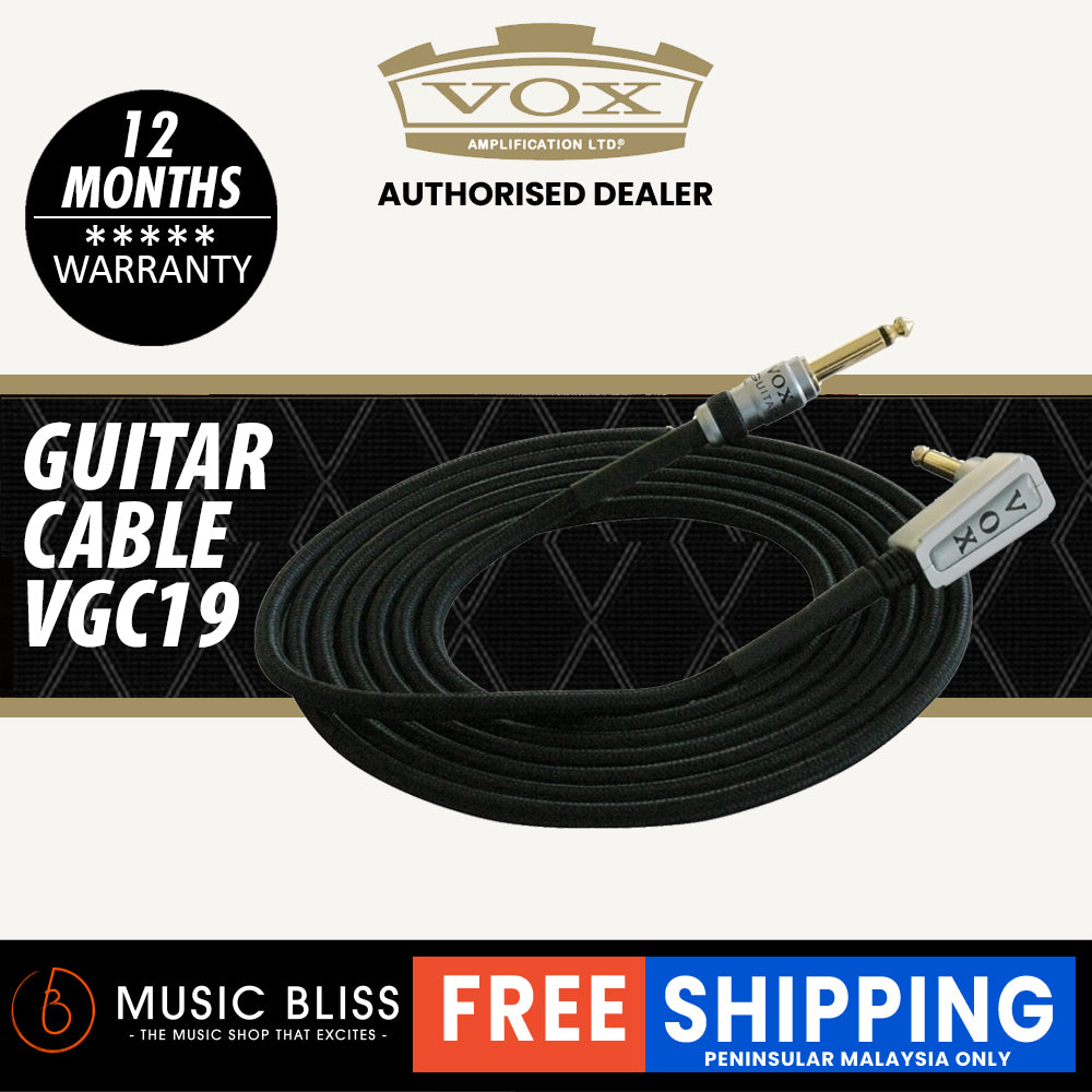 Vox VGC19 19ft. Professional Guitar Cable (VGC-19) | Music Bliss Malaysia