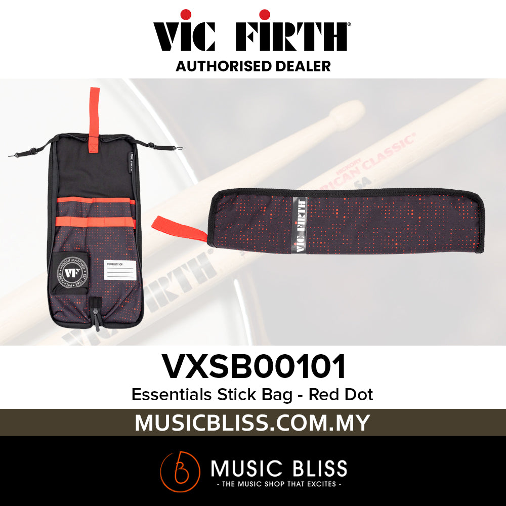 Vic Firth Essentials Stick Bag - Red Dot (VXSB00101) | Music Bliss Malaysia