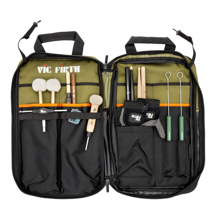 Vic Firth Professional Stick Bag - Green/Black | Music Bliss Malaysia