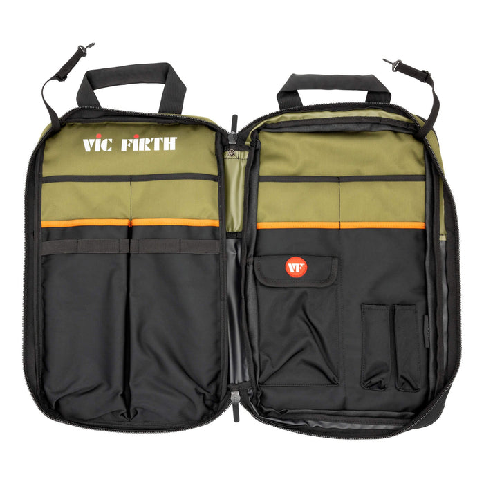 Vic Firth Professional Stick Bag - Green/Black | Music Bliss Malaysia