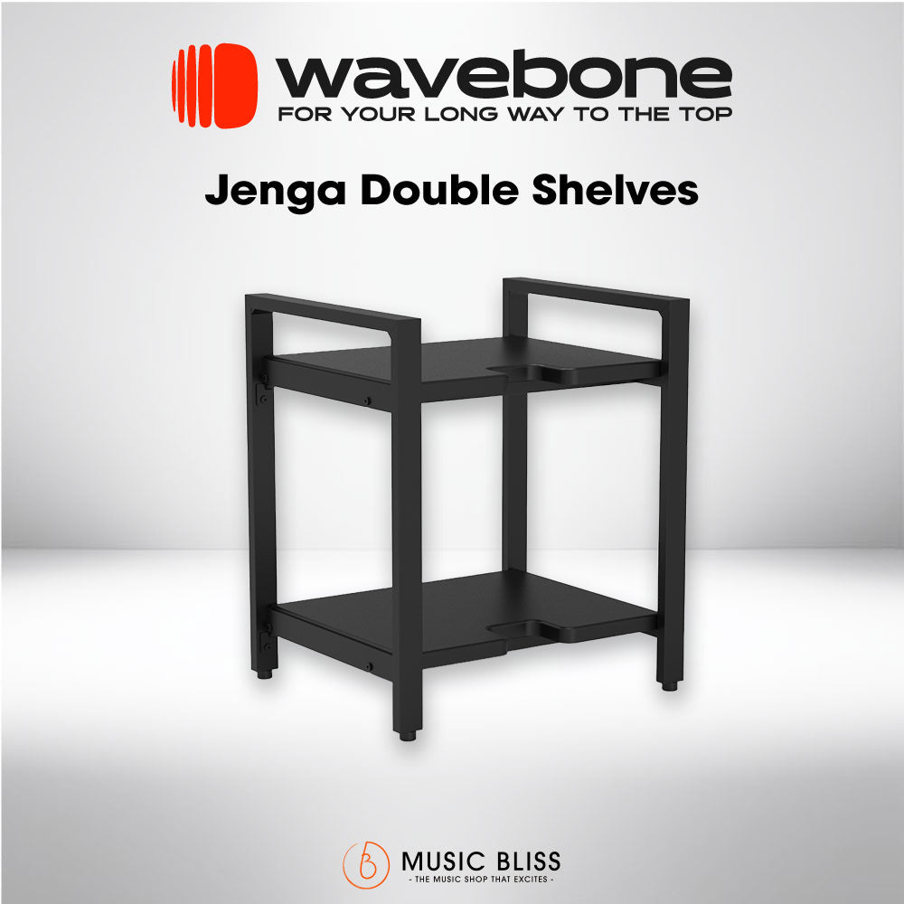 Wavebone Jenga Double Shelves (Black) | Music Bliss Malaysia
