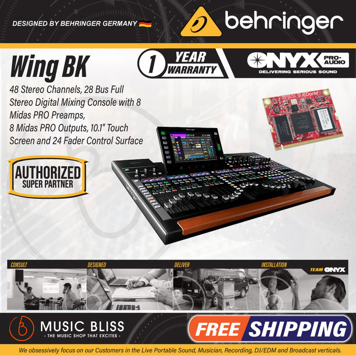 Behringer WING 48-channel Digital Mixer with AOIP-DANTE Network Module ...