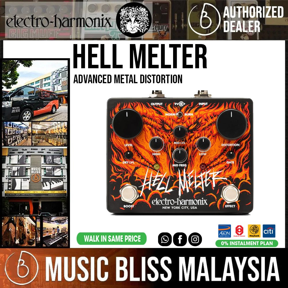 Electro-Harmonix Hell Melter Distortion Pedal | Music Bliss Malaysia