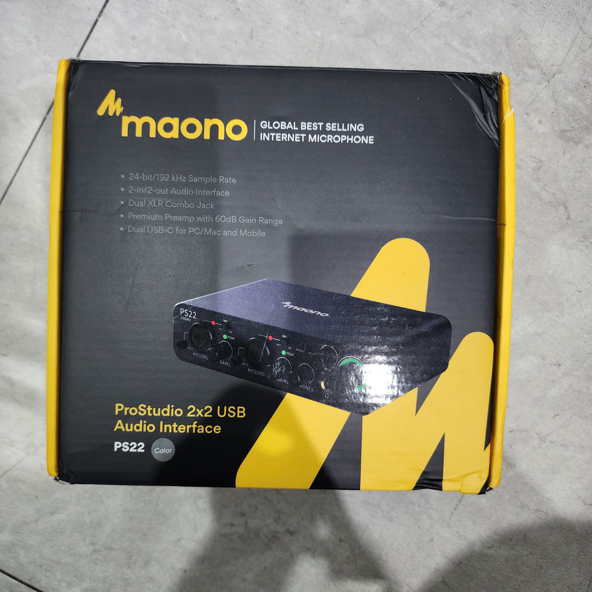 B-STOCK (BS-236) MAONO PS22 Gray USB Audio interface for PC with 60 dB ...