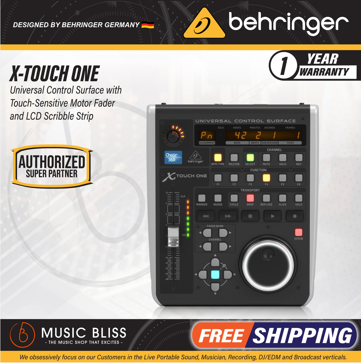 Behringer X-Touch One Universal Control Surface (XTouch / X Touch ...