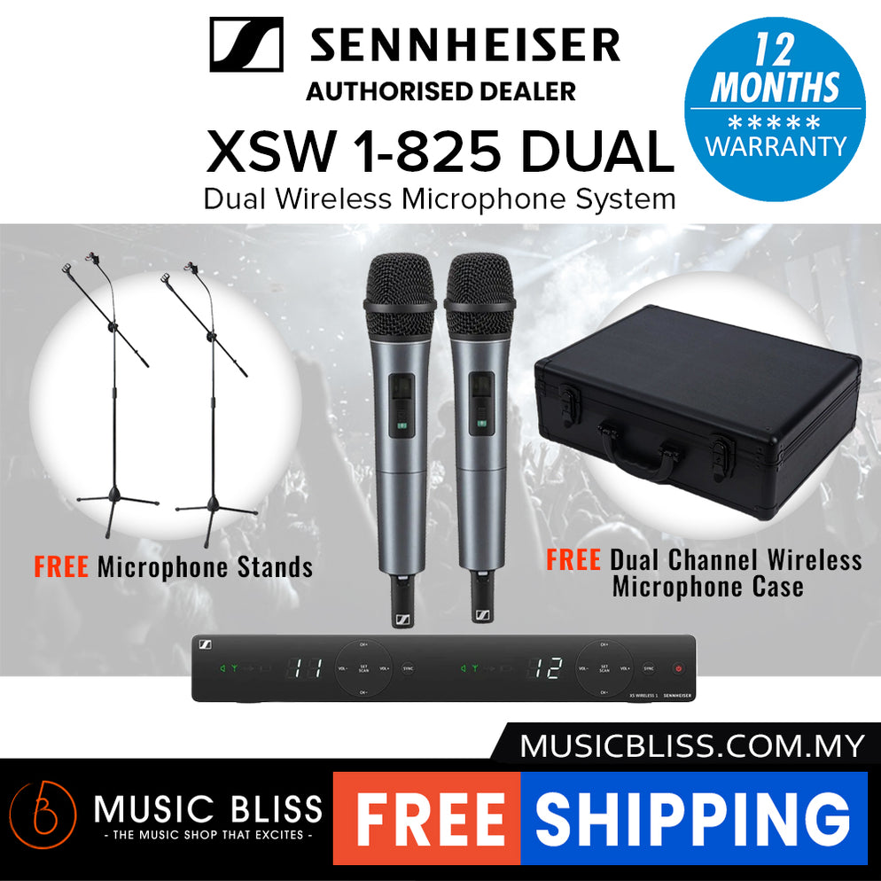 Sennheiser XSW 1-825 Dual Wireless Dual Handheld Microphone System with ...